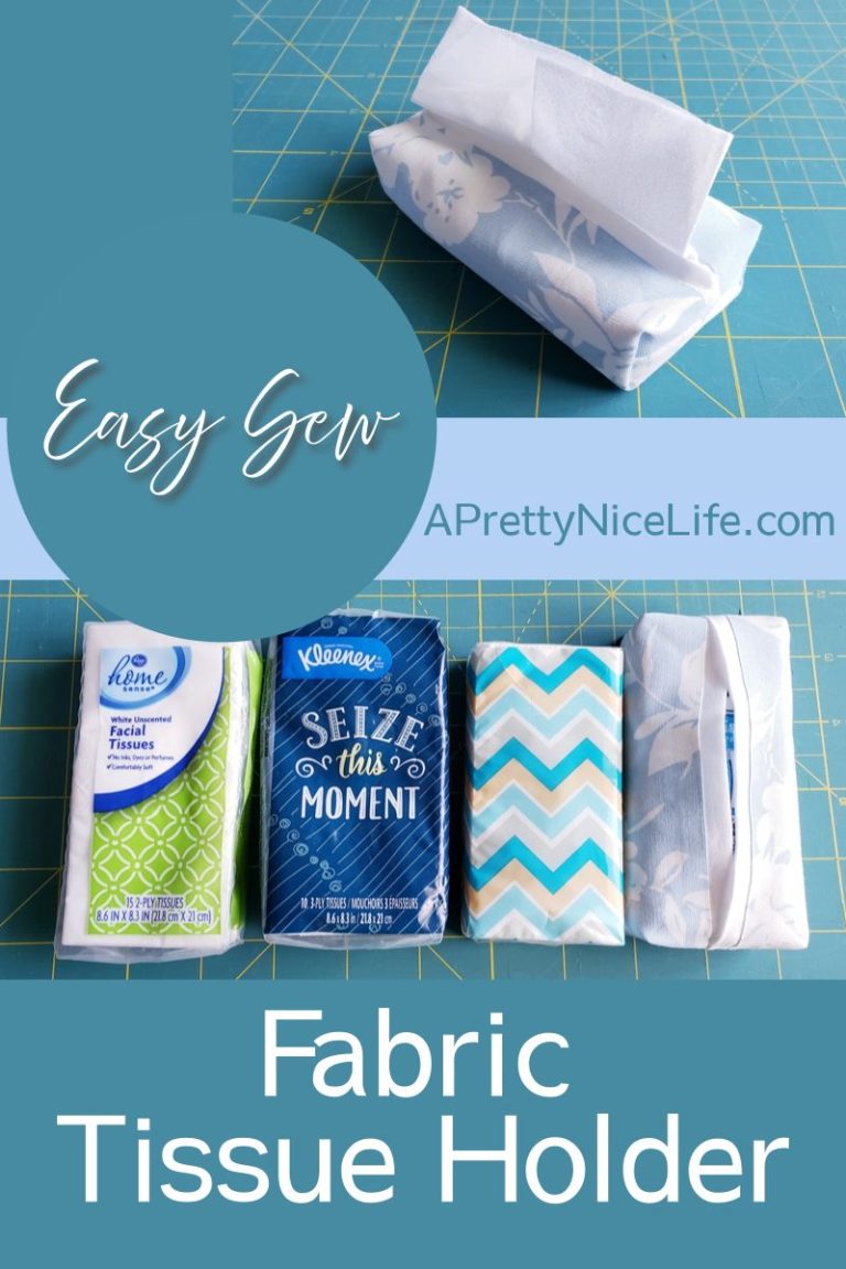 How to sew a fabric pocket tissue holder - A Pretty Nice Life