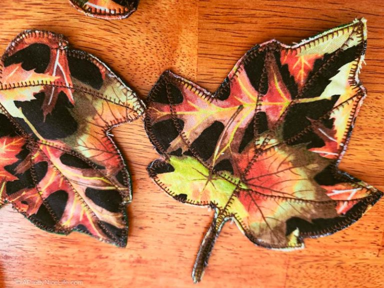 Fall Leaf Coaster Sewing Pattern - A Pretty Nice Life